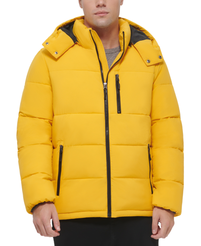 Club Room Men's Stretch Hooded Puffer Jacket, Created For Macy's In ...