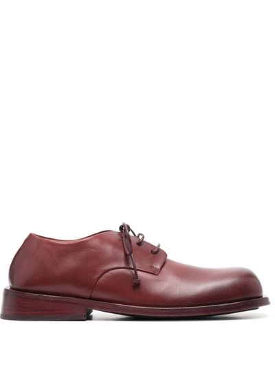 Marsèll Square-toe Derby Shoes In Red | ModeSens