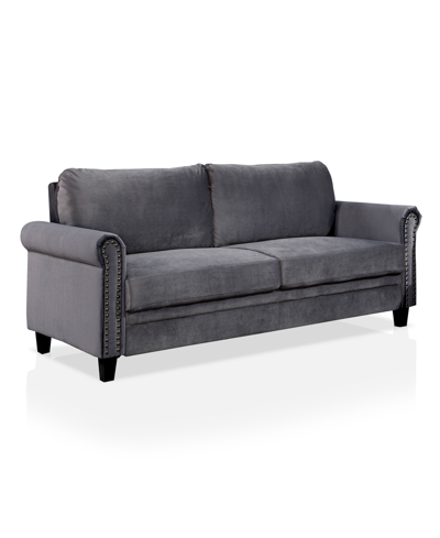 Furniture Of America Nabora Rolled Arm Sofa In Gray | ModeSens