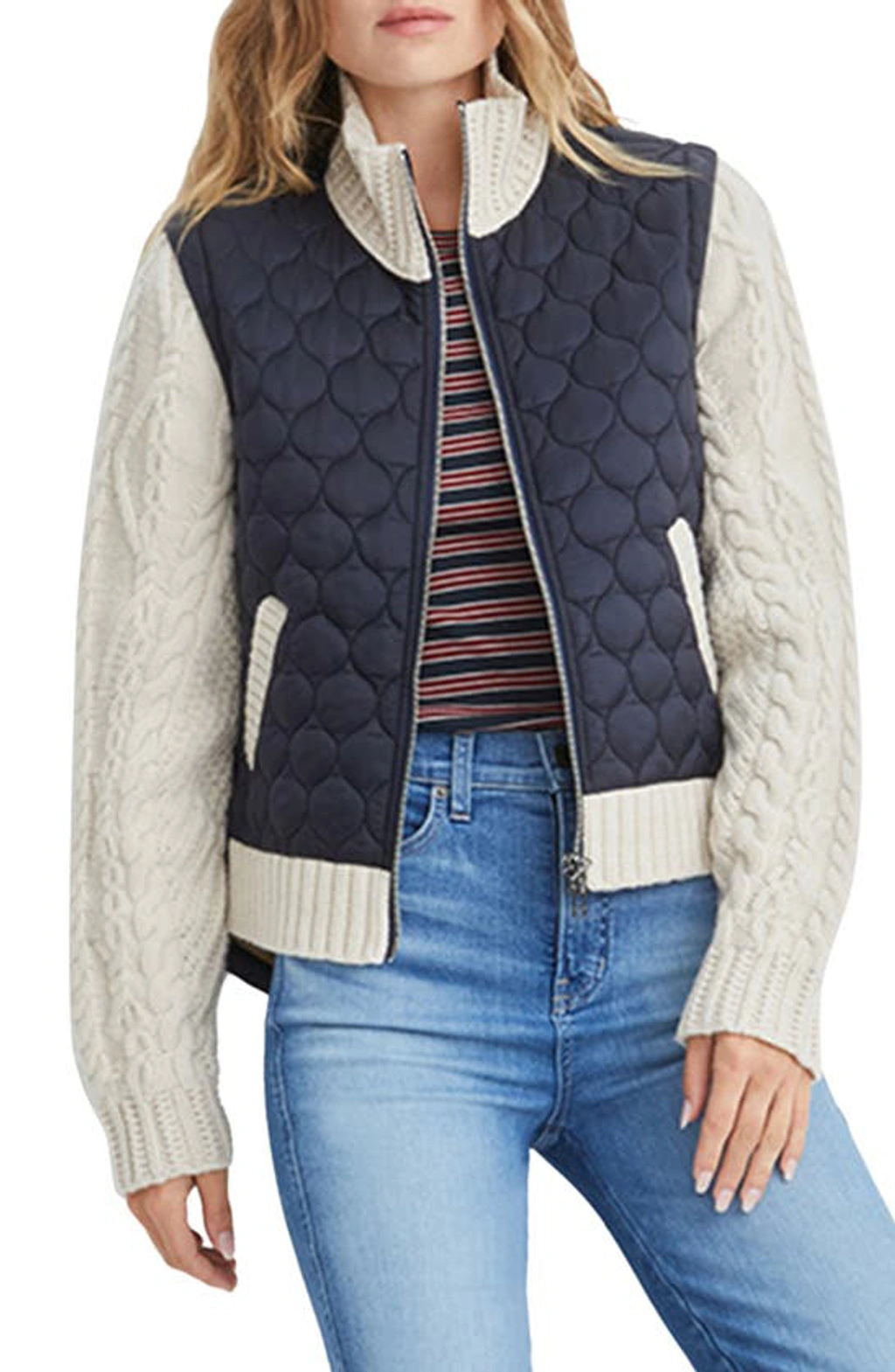 Veronica Beard Patra Mixed Media Jacket