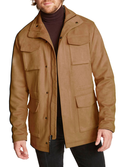 Robert Graham Men's Faux Suede Cargo Jacket In Cognac | ModeSens