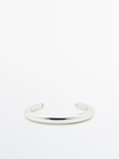 Massimo Dutti Thick Silver-plated Arm Cuff | ModeSens