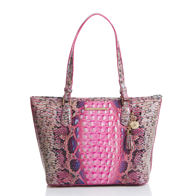 Brahmin Medium Asher Pink Cobra Ombre Melbourne In Pinkcobra | ModeSens