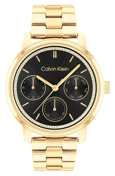 Calvin Klein Women's Gold-tone Stainless Steel Bracelet Watch 38mm ...
