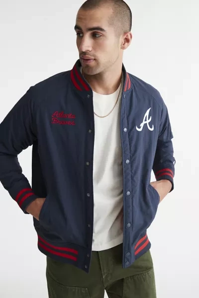 New Era Atlanta Braves Varsity Jacket In Navy | ModeSens
