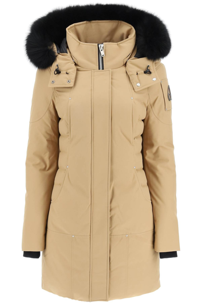 Moose Knuckles Cloud Parka Fur Hooded Down Jacket In Beige | ModeSens