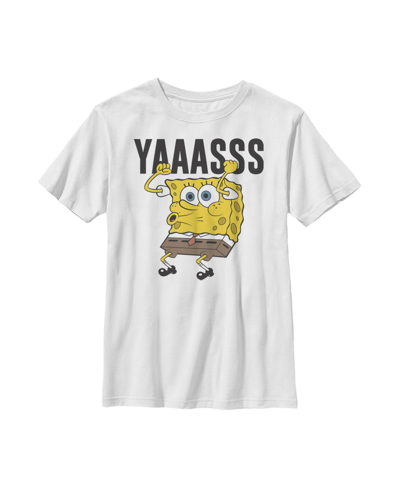 Nickelodeon Kids' Boy's Spongebob Squarepants Yasss Cheer Child T-shirt ...