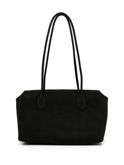 The Row Suede Rolled-handle Bag In Blpl | ModeSens