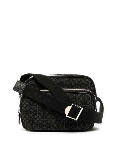 Loewe Anagram-jacquard Camera Bag In Black | ModeSens