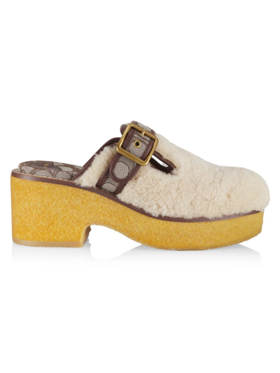 Coach Dylan Clog In Natural Oak | ModeSens