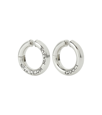 Gucci Logo Ear Cuffs In New Palladio Antiall | ModeSens
