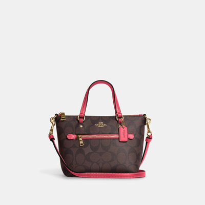 Coach Outlet Mini Gallery Crossbody In Signature Canvas In Brown | ModeSens