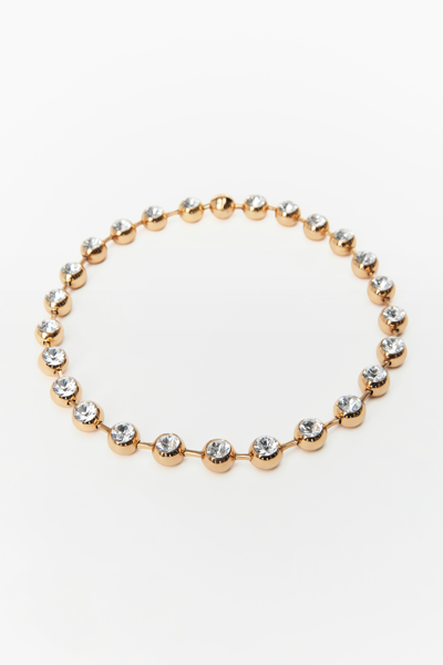Alexander Wang Ball Chain Necklace In Stainless Steel In Shiny Gold ...