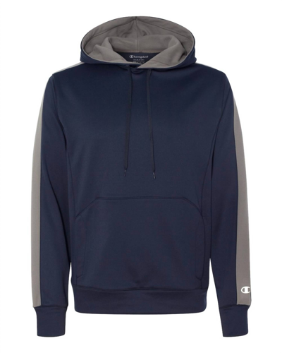 Champion All Over Logo Print Sweatshirt In Navy In Blue | ModeSens