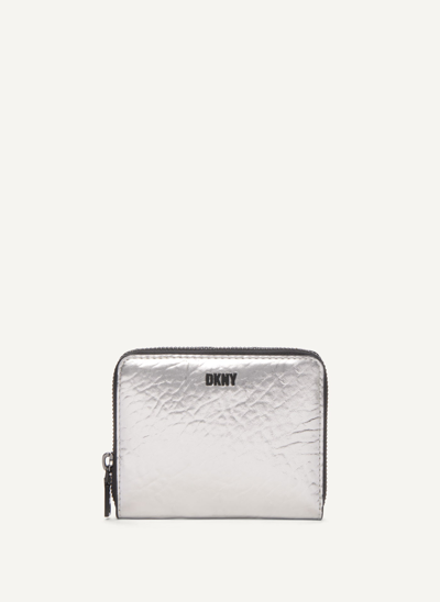 Dkny Women's Boxed Small Zip Around Wallet In Silver | ModeSens