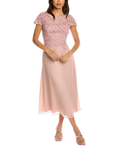 Js Collections Laura Chiffon Midi Dress In Pink | ModeSens