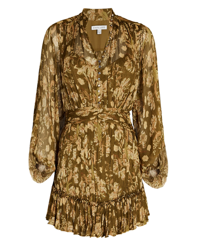 Shona Joy Rosaline Ruffled Chiffon Mini Dress In Multi | ModeSens