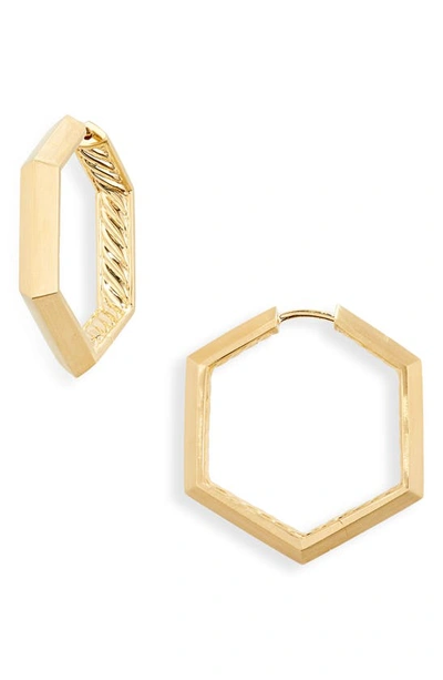 David Yurman Carlyle Hoop Earrings In 18k Yellow Gold | ModeSens