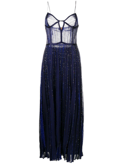 Missoni Sequin-embellished Maxi Dress In Blue | ModeSens
