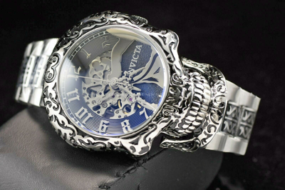 Pre-owned Invicta Artist Series 24 Jewel Automatic Silver Skull ...