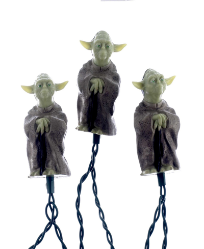 Kurt Adler Ul 10-light Star Wars Plastic Yoda Light Set In Multicolored ...