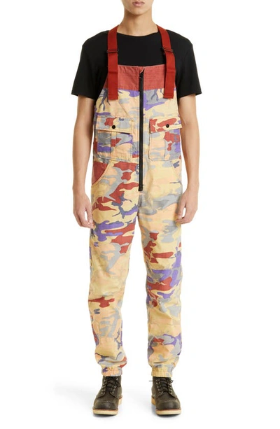 Stone Island F01e9 S.i. Heritage Camo Ripstop Nylon Overalls In Orange ...