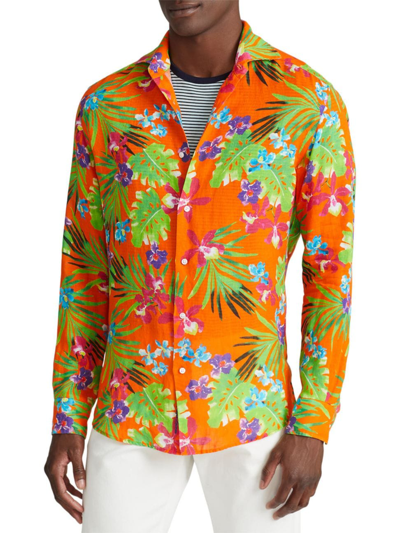 Ralph Lauren Purple Label Men's Serengeti Tropical Print Linen Long ...