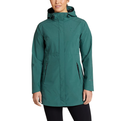 Eddie Bauer Women's Rippac Stretch Rain Parka In Green | ModeSens