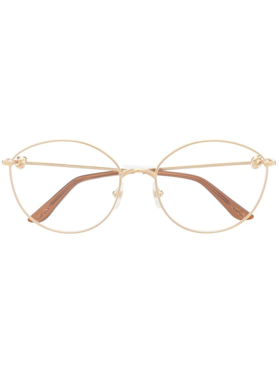 Cartier Round-frame Gold-tone Glasses | ModeSens