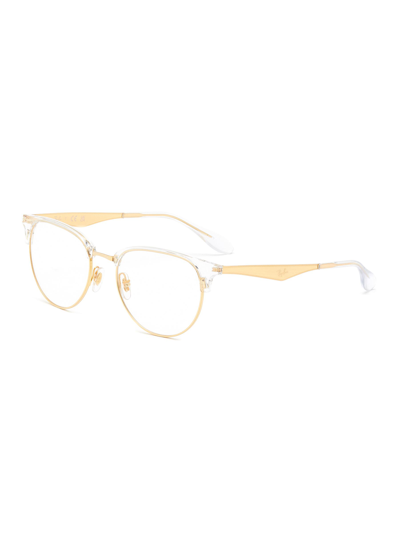 Ray Ban Metal Round Frame Clear Lenses Glasses In Multi-colour | ModeSens