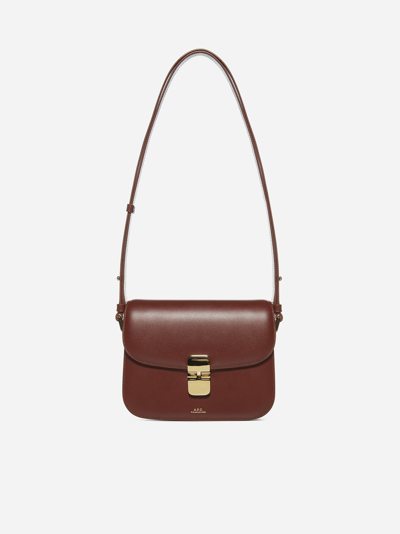 Apc Grace Small Leather Bag In Hazelnut | ModeSens