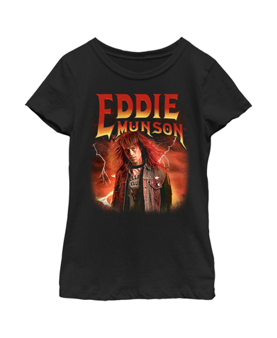 Netflix Girl's Stranger Things Eddie Munson Metalhead Child T-shirt In ...
