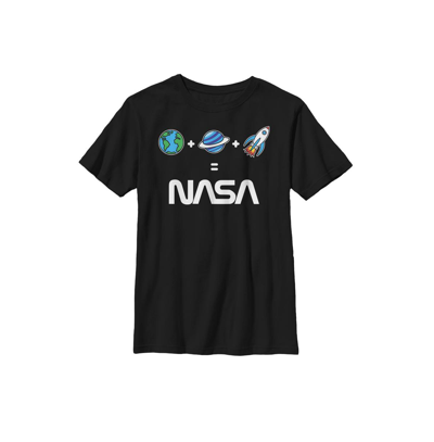 Nasa Boy's Emoji Space Logo Equation Child T-shirt In Black | ModeSens