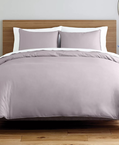 Sunham Solid King 3 Piece Comforter Set Bedding In Lilac Marble | ModeSens