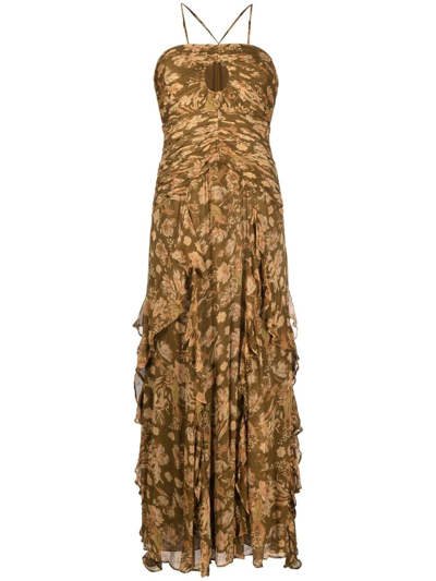 Shona Joy Rosaline Keyhole-detail Maxi Dress In Green | ModeSens