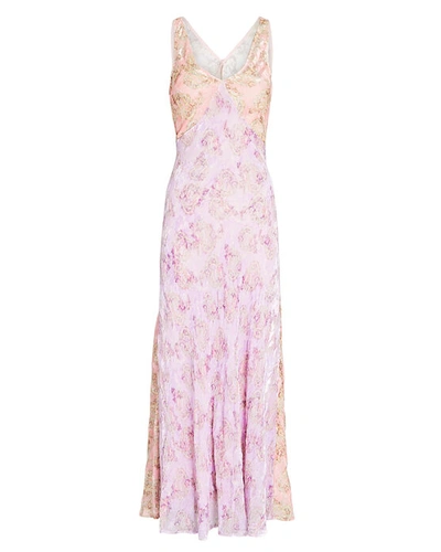 Loveshackfancy Women's Iliana Paisley Devoré Velvet Slipdress In Multi ...