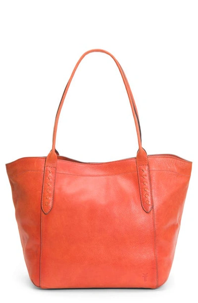 Frye Reed Leather Tote In Burnt Orange | ModeSens