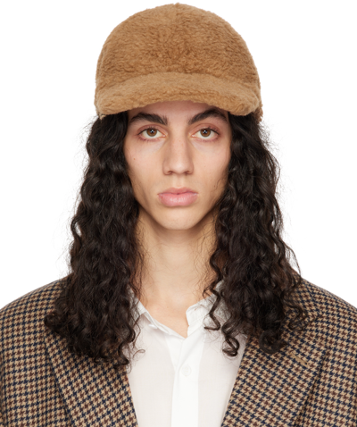 Max Mara Tan Teddy Baseball Cap In 001 Camel | ModeSens