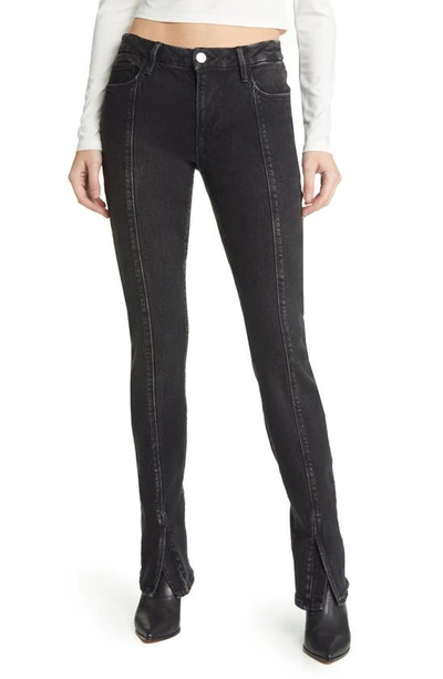 Frame Le Mini Boot Seamed Split Hem Bootcut Jeans In Blue | ModeSens