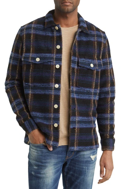 Allsaints Voss Relaxed Fit Plaid Shirt Jacket In Dark Ink | ModeSens