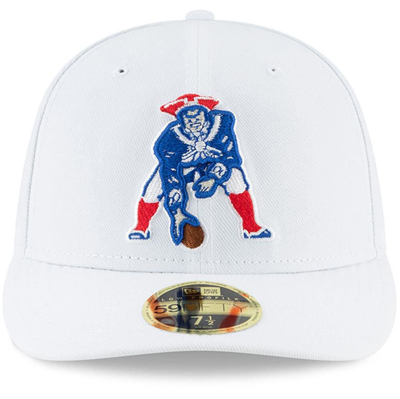 New Era White New England Patriots Throwback Logo Omaha Low Profile ...