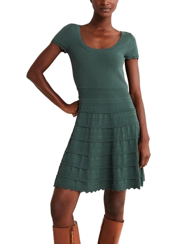 Boden Detail Mini Dress In Green | ModeSens