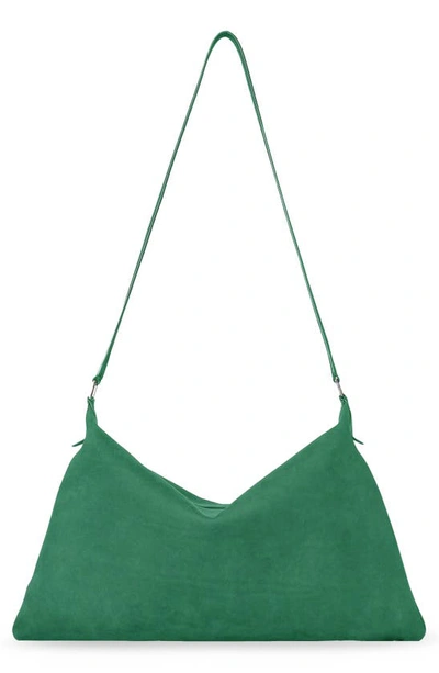 The Row Morgan Large Leather Shoulder Bag In Emerald | ModeSens