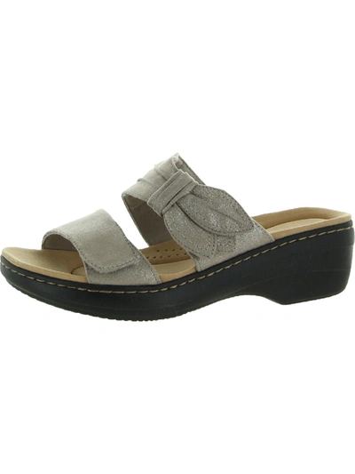 Clarks Merliah Charm Womens Leather Open Toe Wedge Sandals In Multi ...