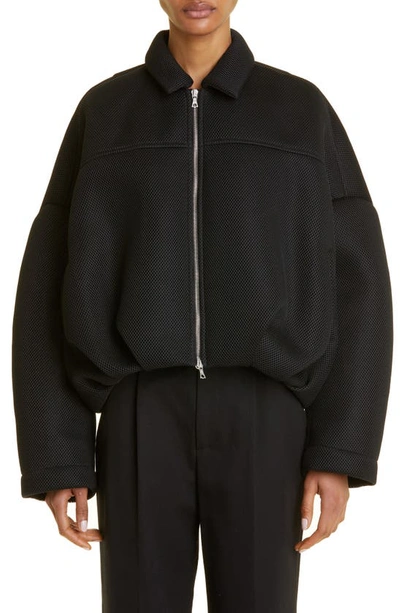 Dries Van Noten Vesto Spacer Mesh Blouson Jacket In Black 900 | ModeSens