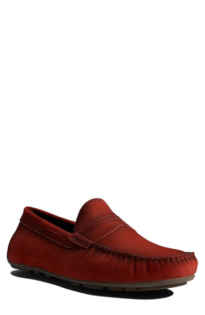 Marc Joseph New York Nebraska Loafer In Red Nobuck Grainy | ModeSens