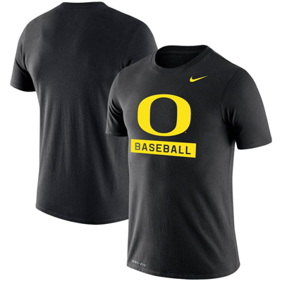 Nike Black Oregon Ducks Baseball Logo Stack Legend Performance T-shirt ...
