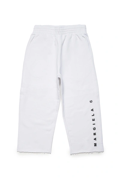 Mm6 Maison Margiela Kids' Mm6p70u Track Pant In White | ModeSens