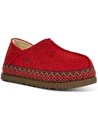 Ugg Refelt Tasman Womens Felt Embroidered Slip-on Shoes In Red | ModeSens