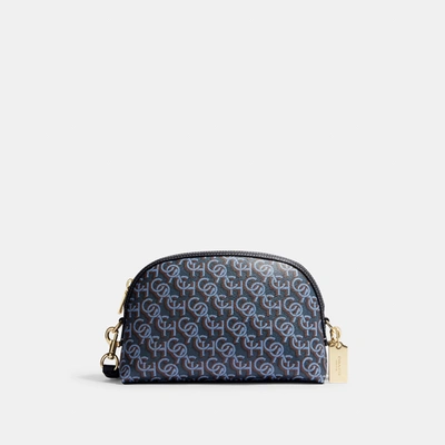 Coach Outlet Madi Crossbody With Signature Monogram Print In Blue ...